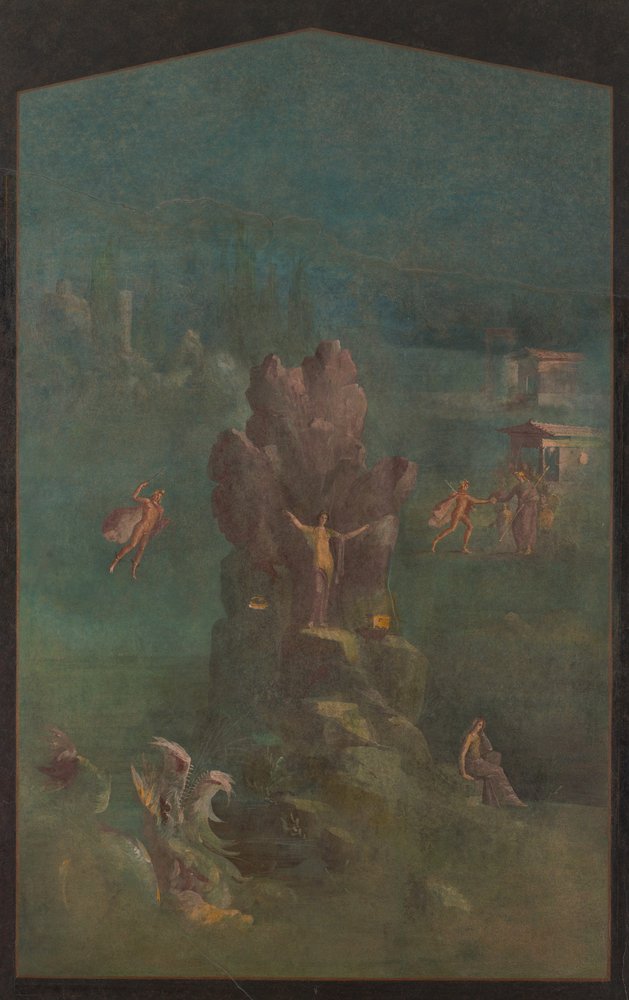 Perseus und Andromeda in der Landschaft, aus der kaiserlichen Villa in ...