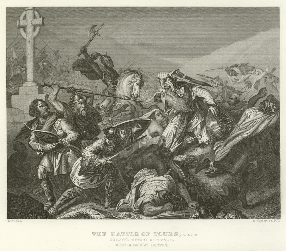 Die Schlacht von Tours, 732 n. Chr.