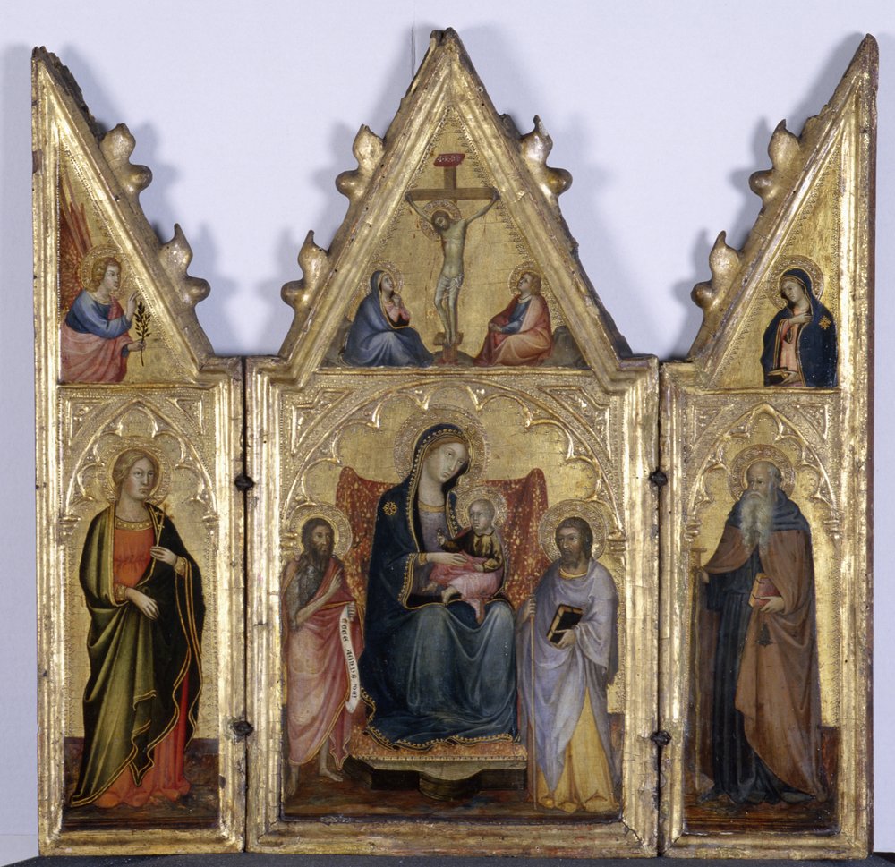 Triptychon mit Madonna und Kind von Andrea di Bartolo