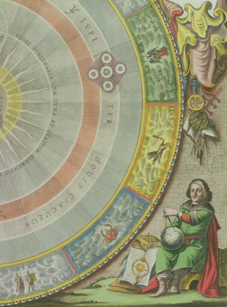 Nikolaus Kopernikus (1473-1543), Detail aus einer Karte, die das ...
