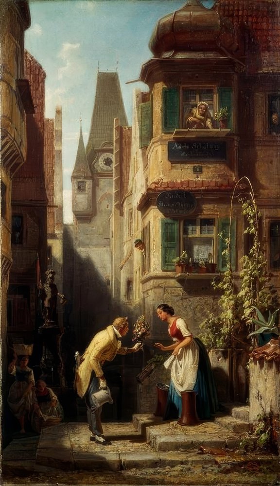 Der ewige Hochzeiter von Carl Spitzweg: Kunstdruck kaufen