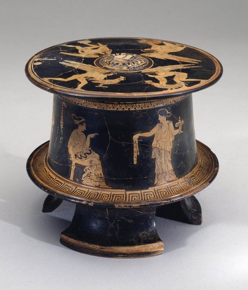 Rotfigurige Pyxis, Attisch