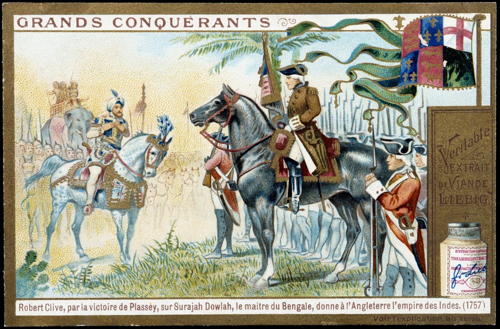 Nach dem Sieg von Plassey über Surajah Dowlah (Suraj Ud-daula oder Ud ...