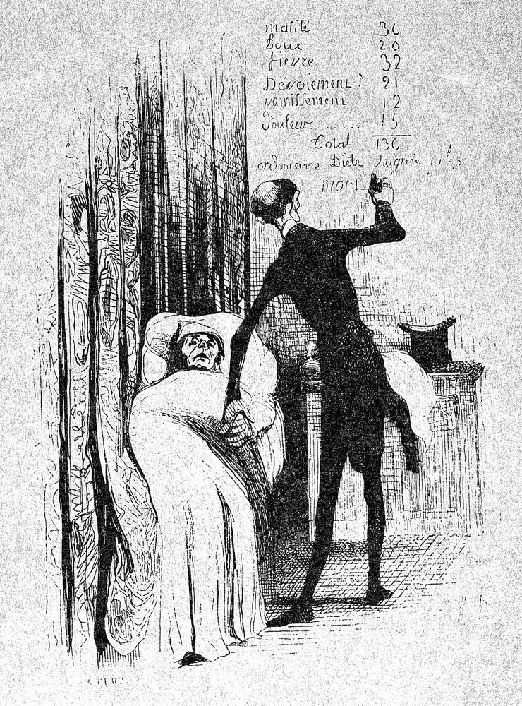 Die Rechnung aufstellen von Honoré Daumier: Kunstdruck