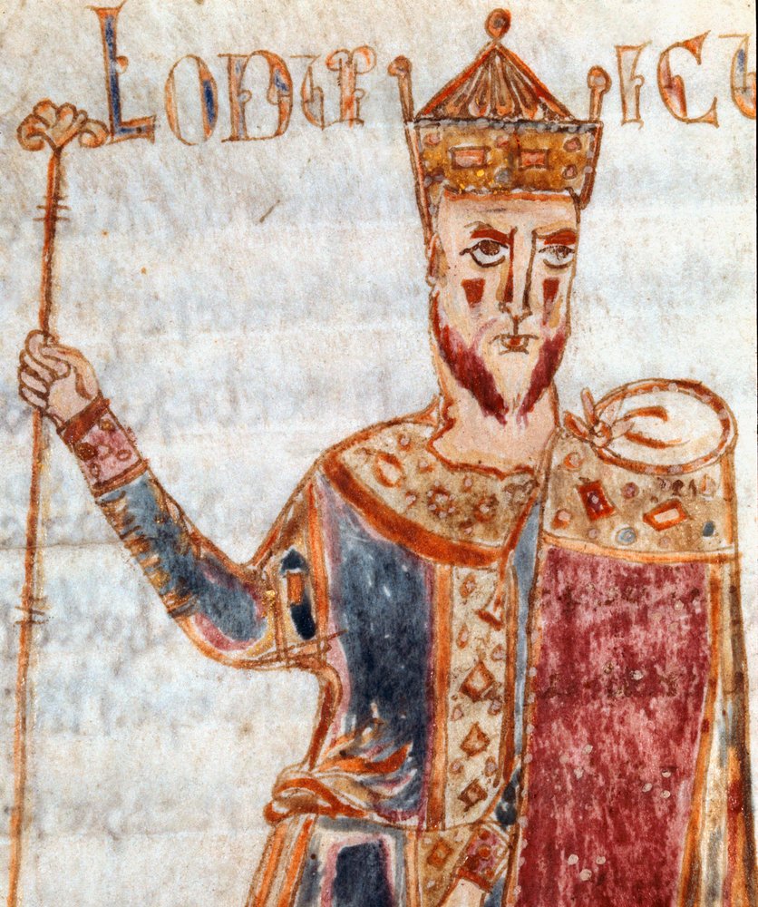 Darstellung von Ludwig I., genannt der Fromme (778-840), Sohn von Karl ...