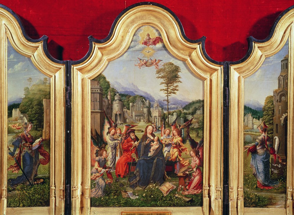 Die Heilige Familie mit der Heiligen Katharina und der Heiligen Barbara