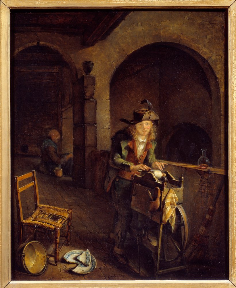 Der kleine Schleifer von Jean Michel Grobon: Kunstdruck