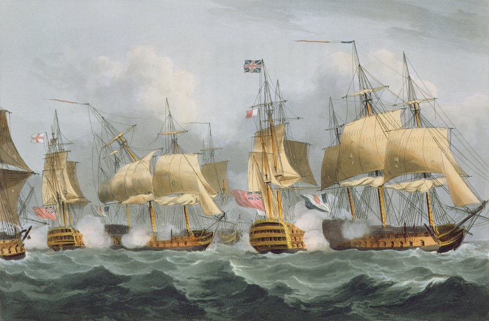 Lord Howe in der Queen Charlotte, durchbricht die feindliche Linie, 29 ...