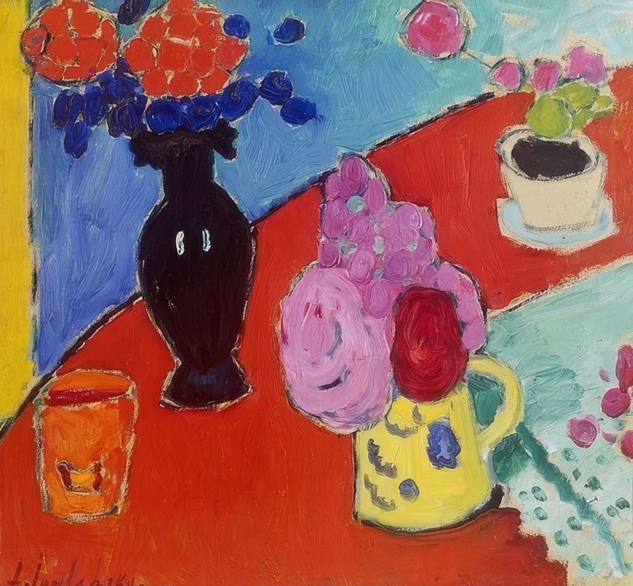 Stilleben mit Vase und Krug von Alexej von Jawlensky