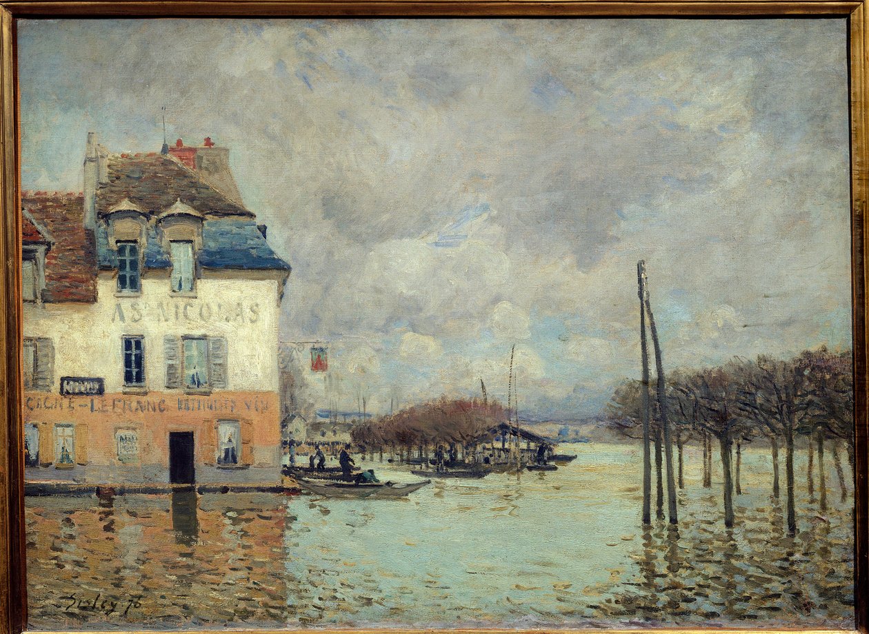 Die Flut in Port Marly von Alfred Sisley: Kunstdruck kaufen