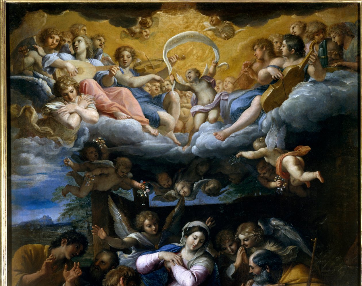 Die Anbetung der Hirten (Detail) von Annibale Carracci