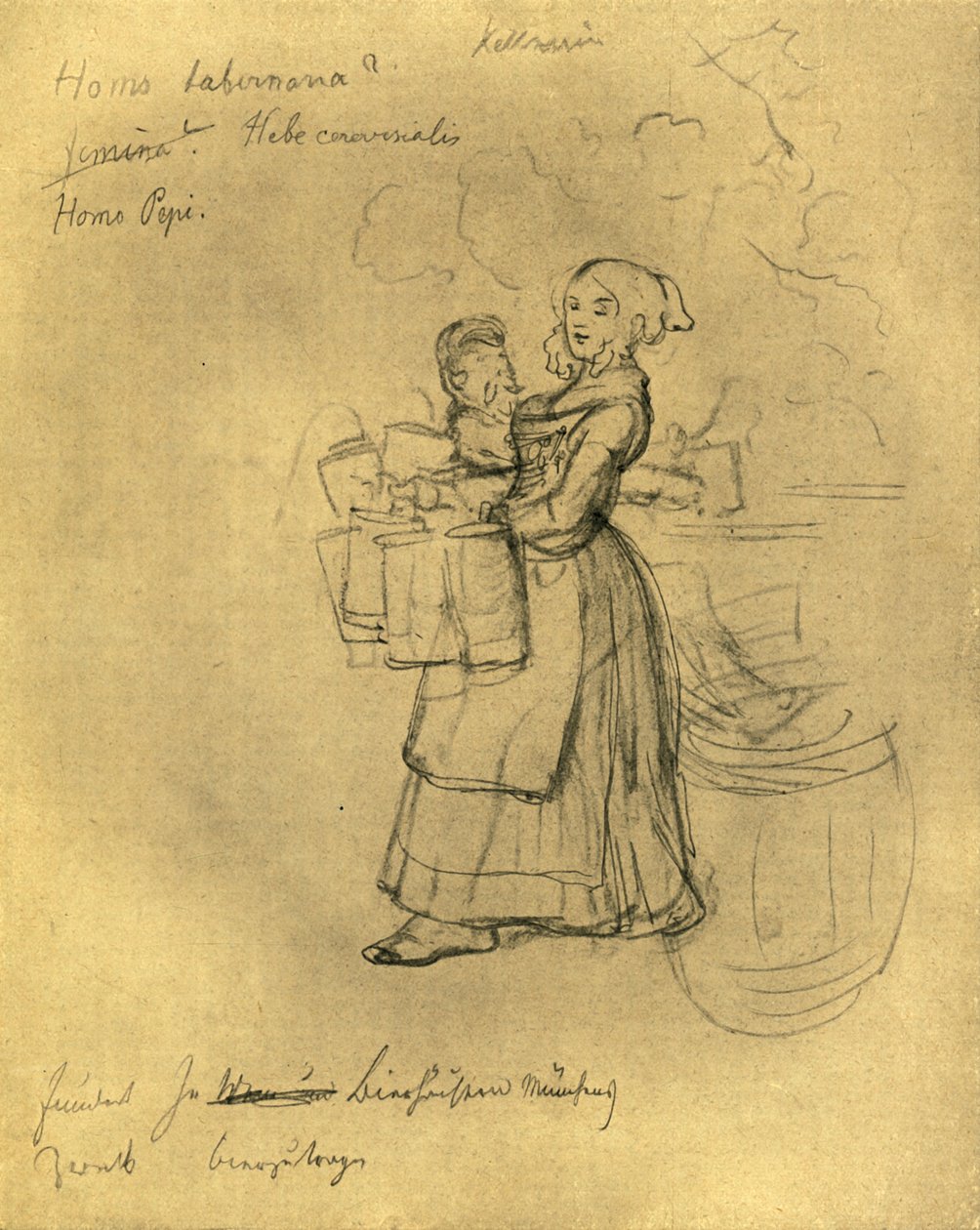 Die Kellnerin, Mitte-Ende des 19. Jahrhunderts, ca. 1924