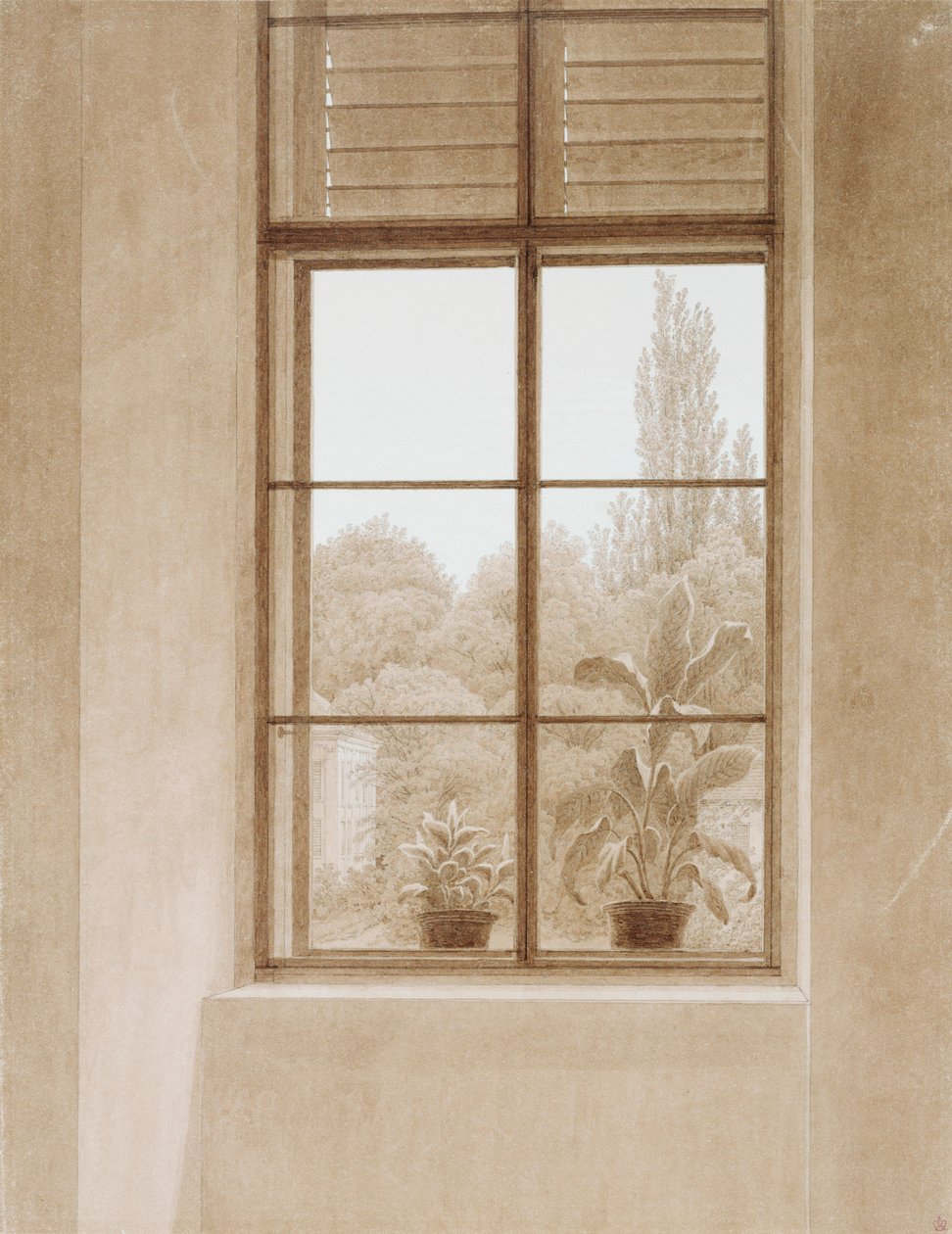 Fenster mit Blick auf den Park, 1810-1811