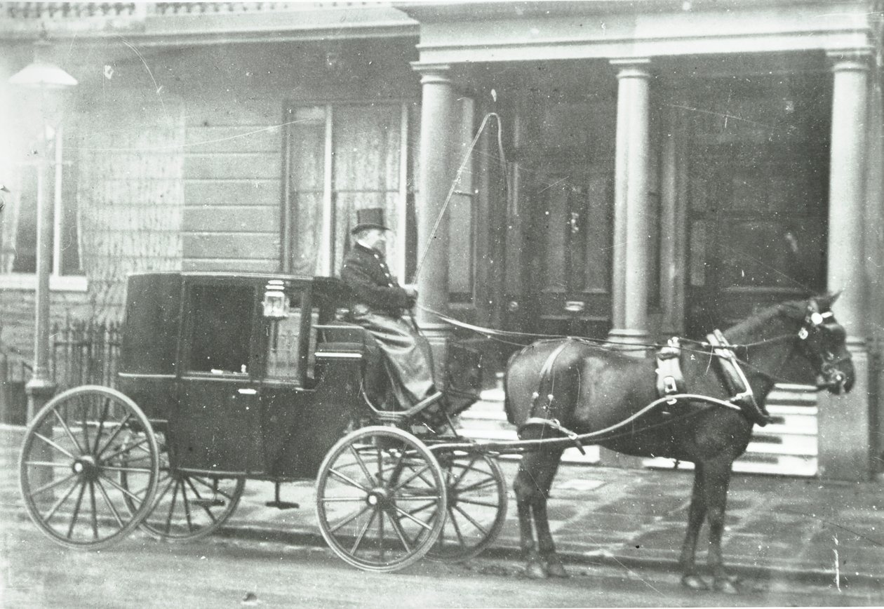 Pferdekutsche, 1890 von English Photographer: Kunstdruck