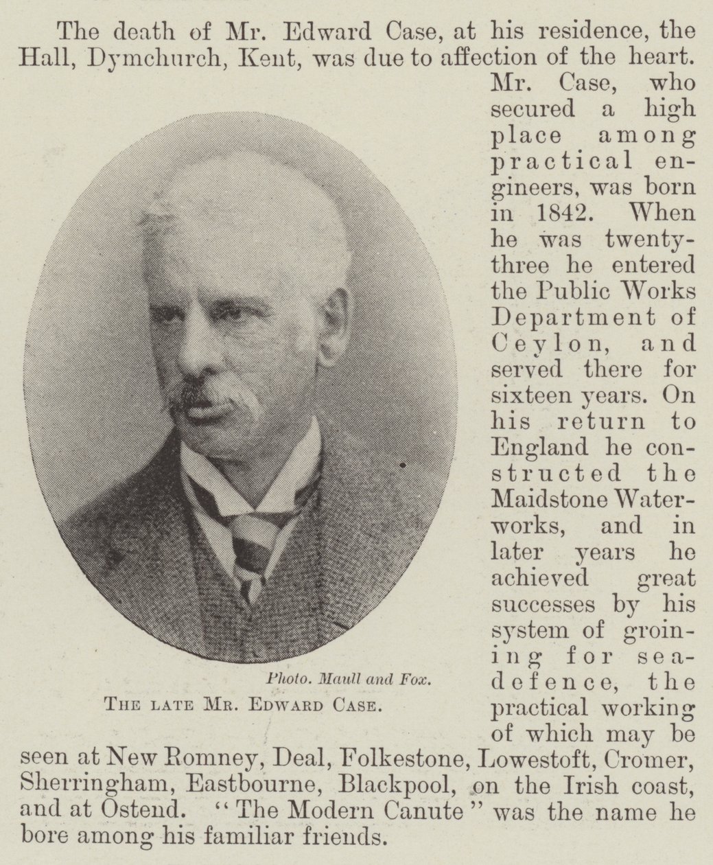 Der verstorbene Mr Edward Case von English Photographer