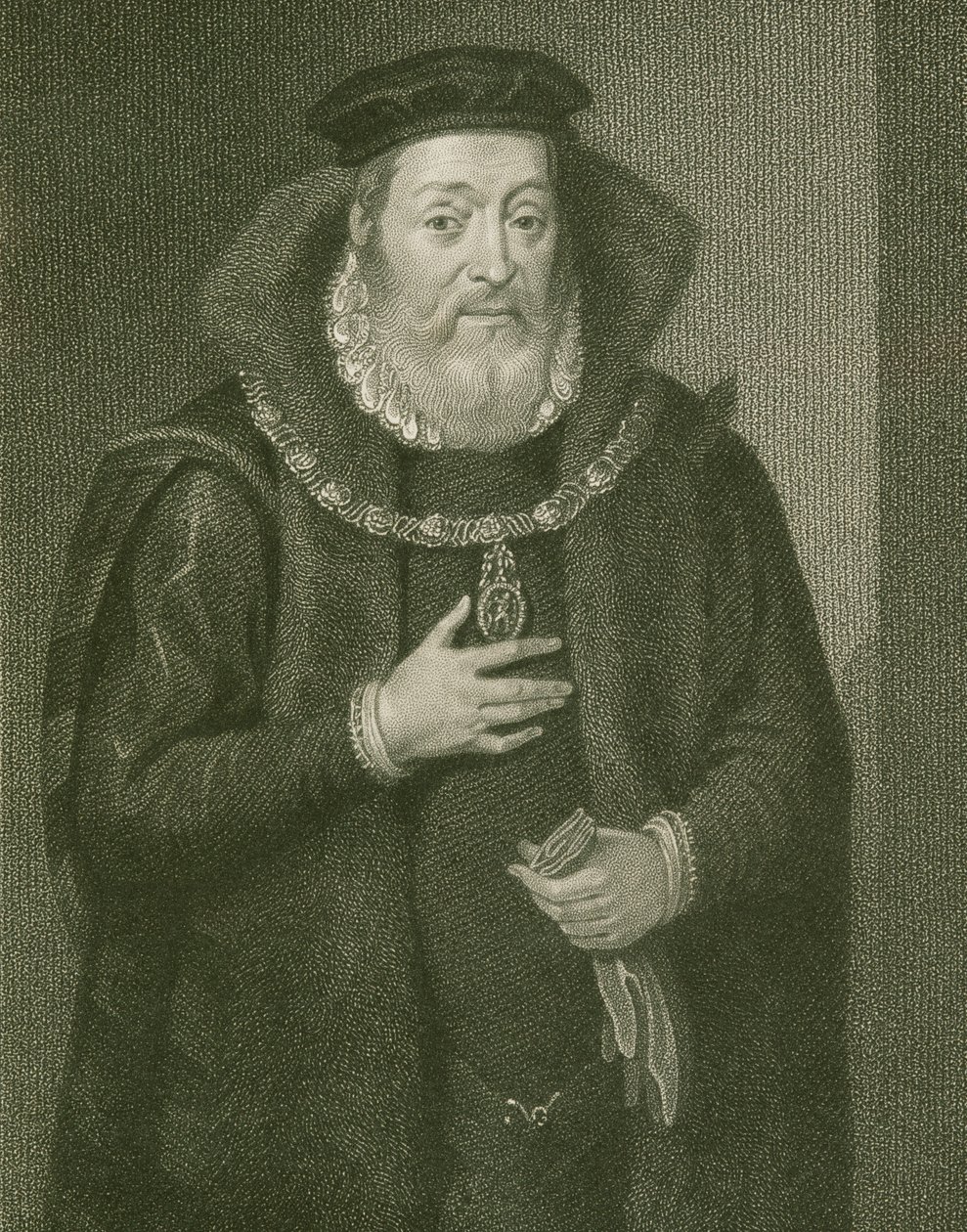 Porträt von James Hamilton (1517-1575), 2. Earl of Arran, aus 'Lodge's ...