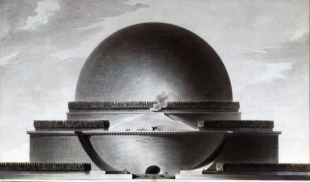 Newton Kenotaph von Etienne Louis Boullee: Kunstdruck kaufen