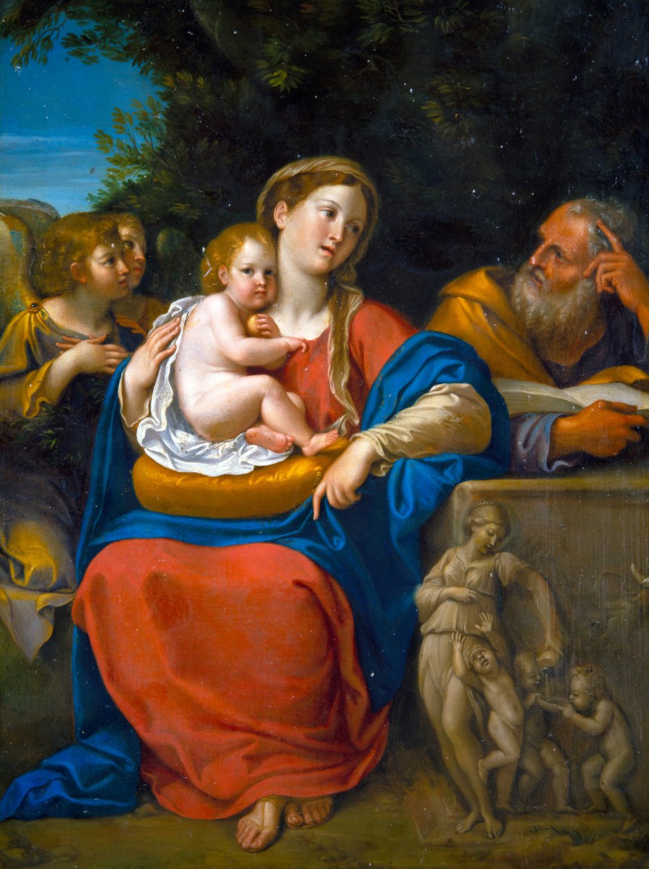 Die Heilige Familie von Francesco Albani: Kunstdruck