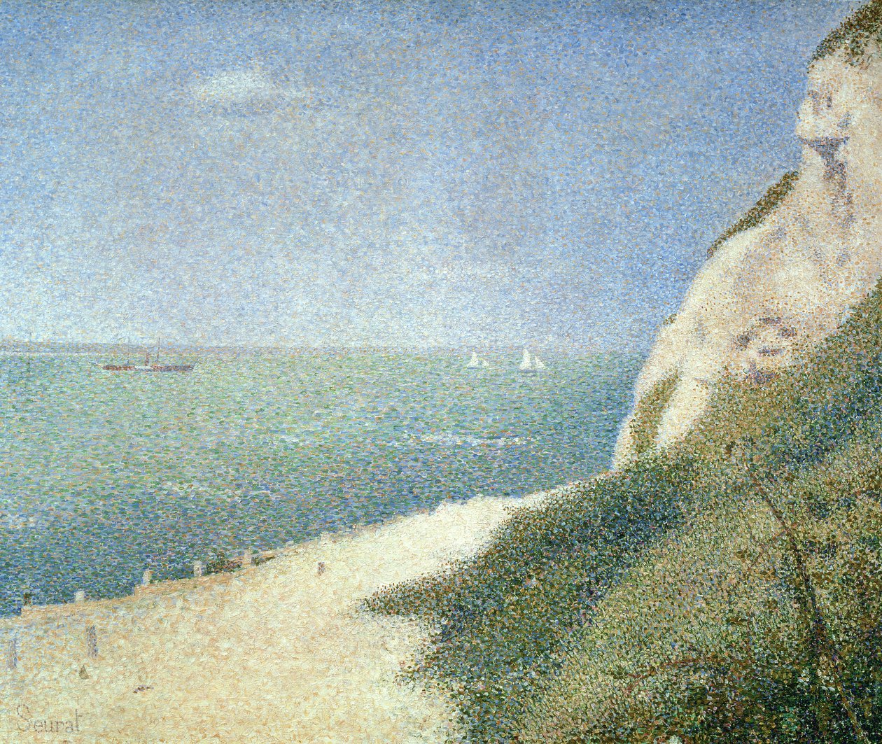 Strand bei Bas Butin, Honfleur, 1886 von Georges Seurat