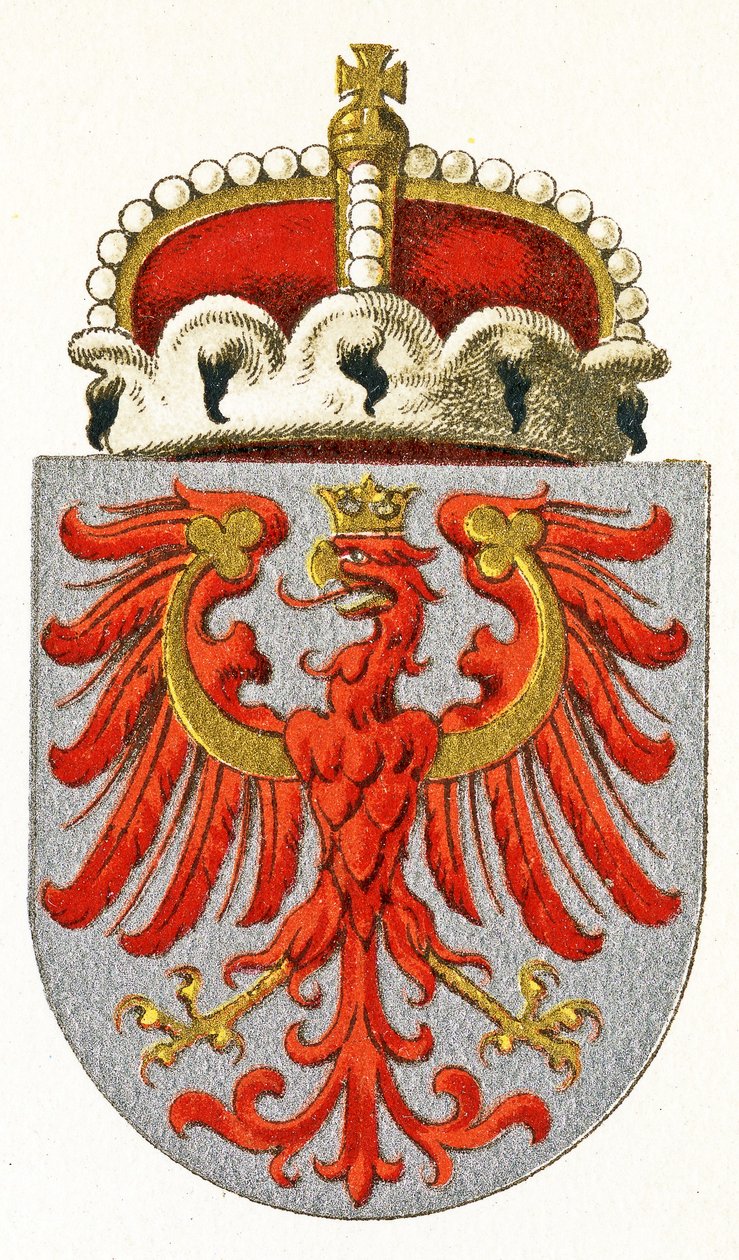 Wappen von Tirol, ca. 1898 von German School: Kunstdruck
