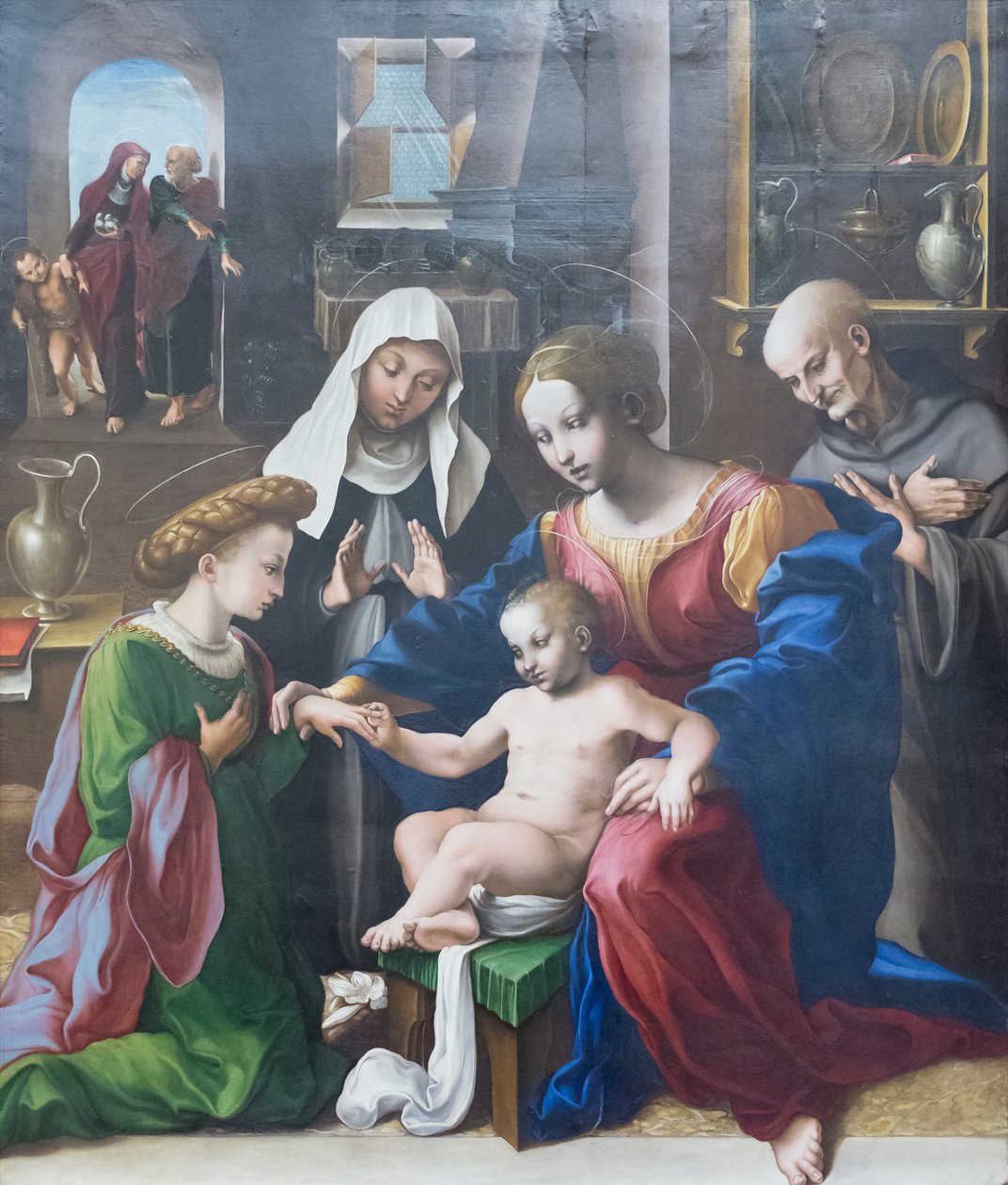 Die mystische Hochzeit der heiligen Katharina von Alexandria und der heiligen Katharina und ...