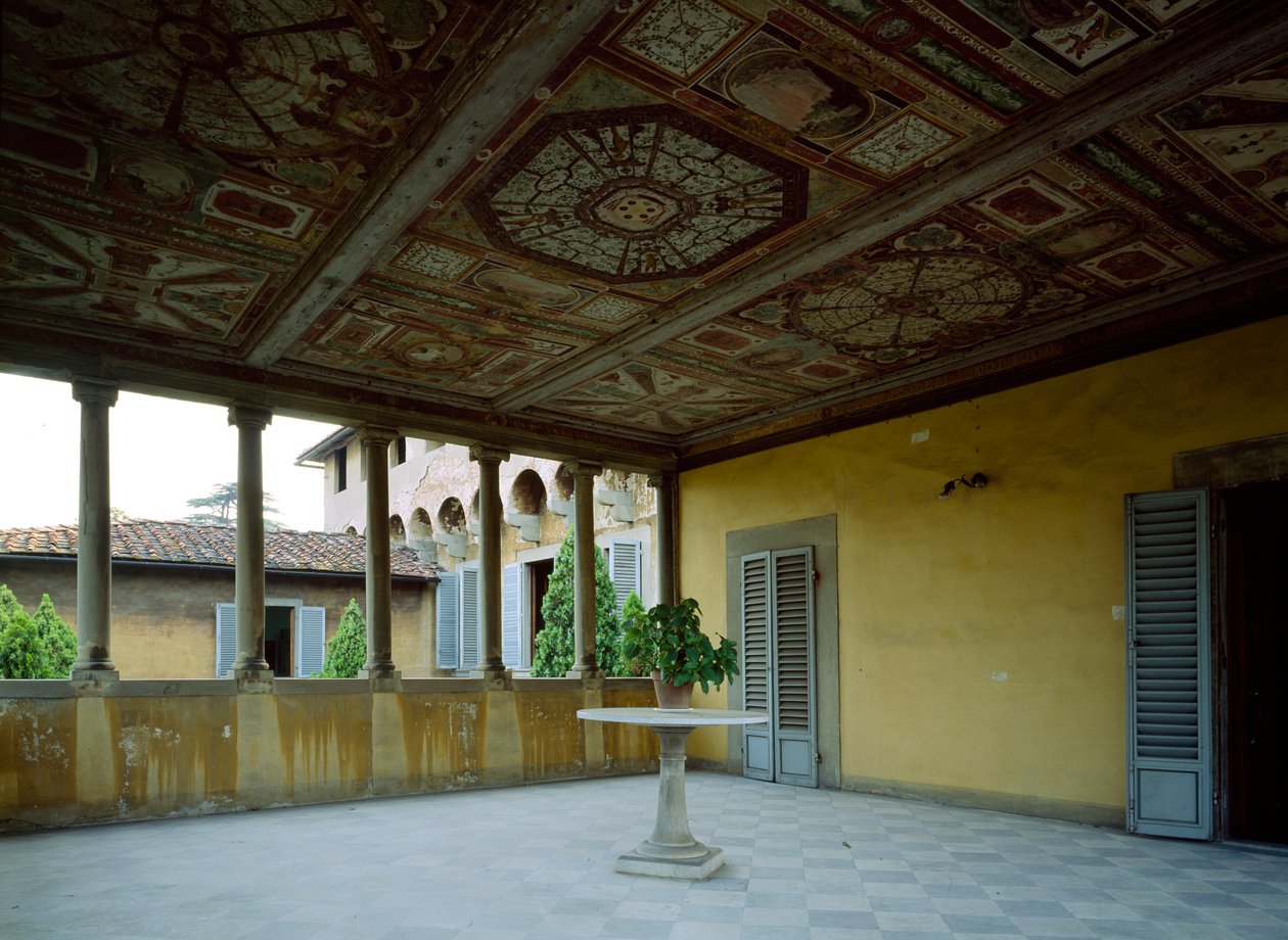 Innenansicht der Loggia, Villa Medicea di Careggi