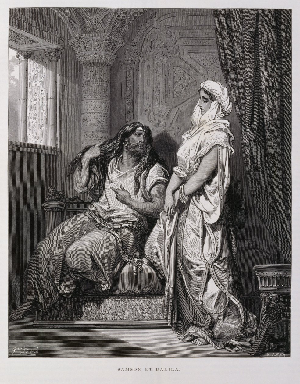 Simson und Delila, Kapitel 16 des Buches der Richter im Alten Testament ...