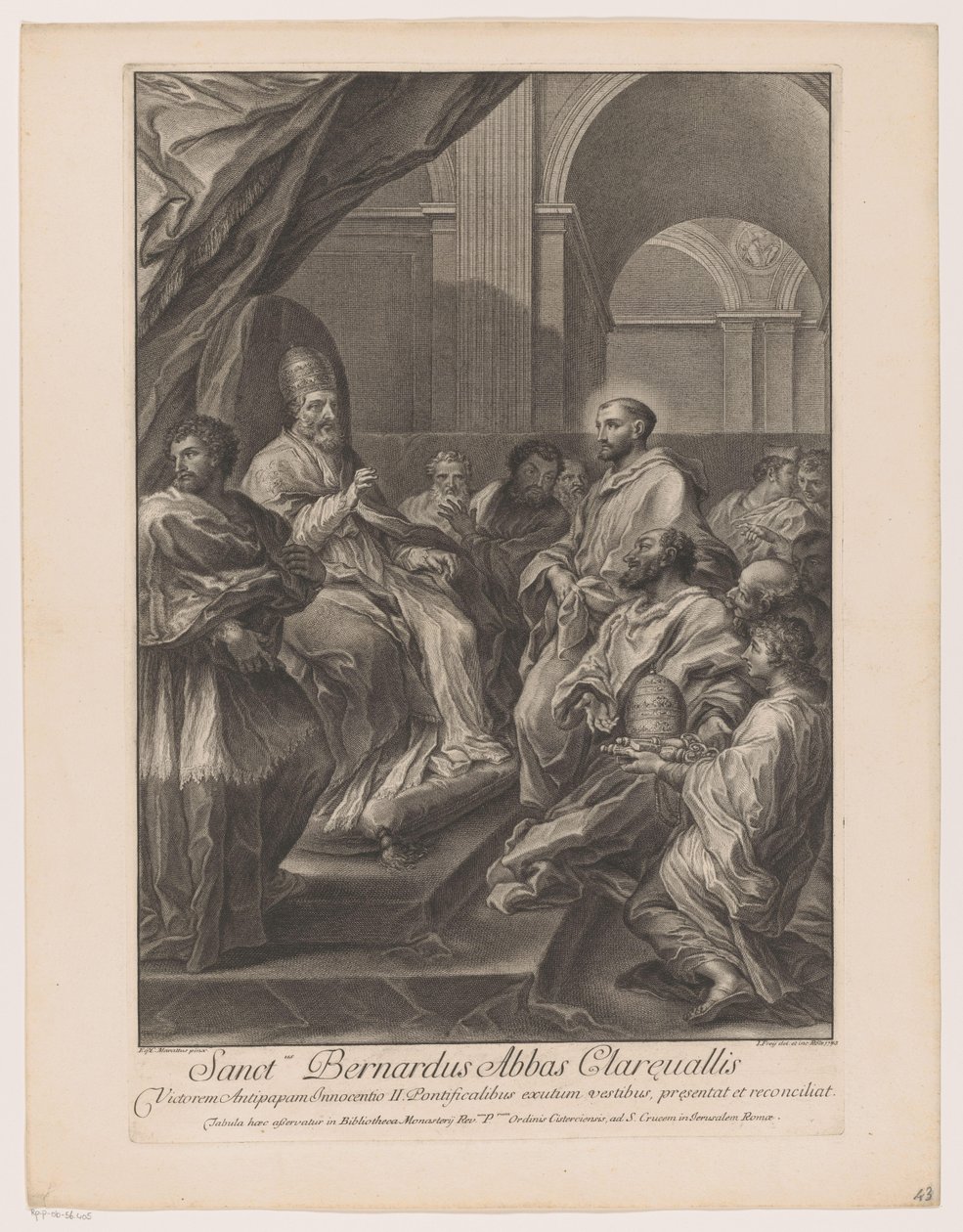 Heiliger Bernhard von Clairvaux vor Papst Innozenz II