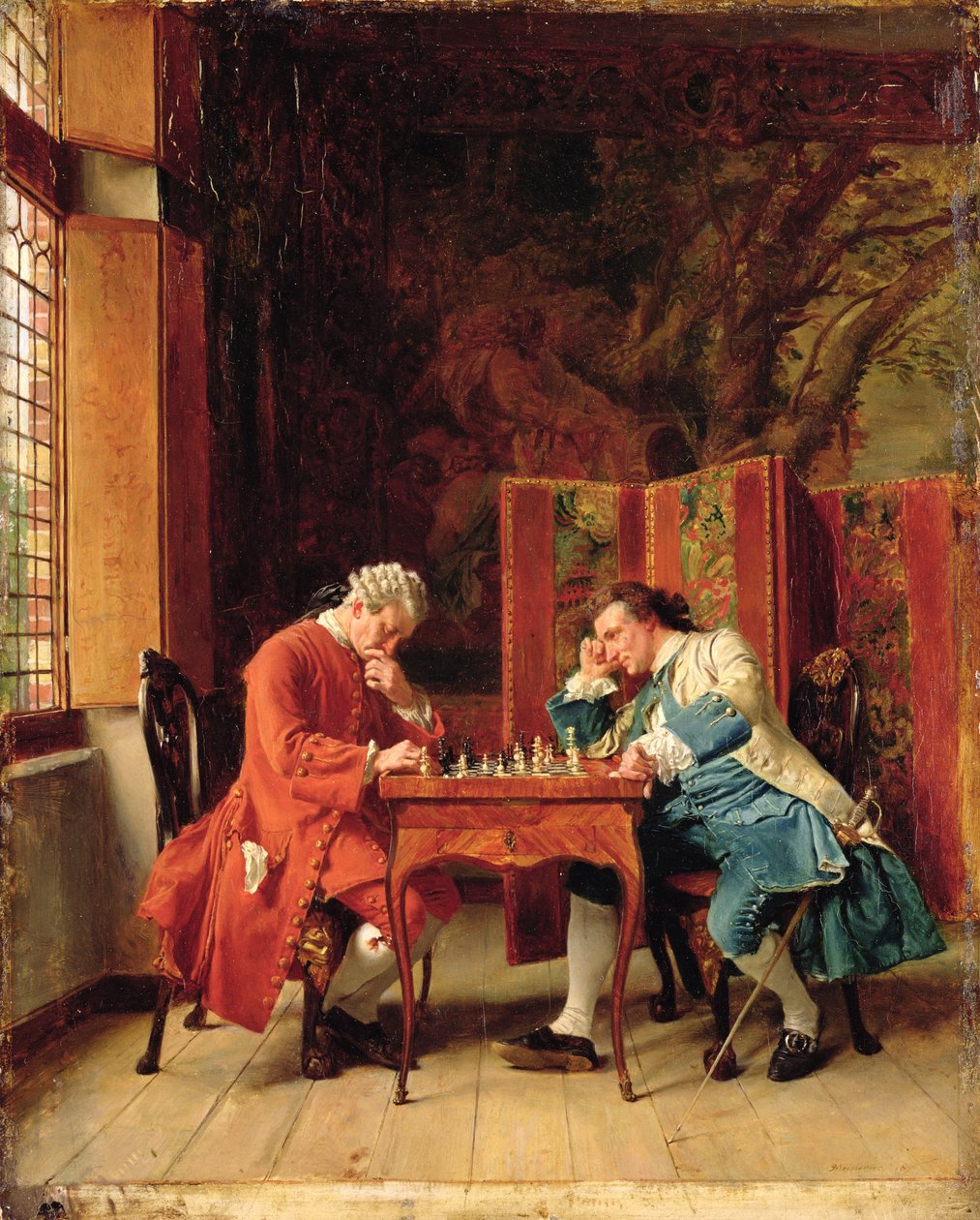 Die Schachspieler, 1856 von Jean-Louis Ernest Meissonier
