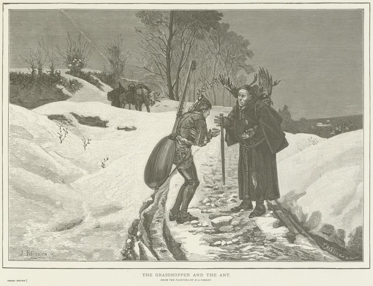 Die Grille und die Ameise von Jehan Georges Vibert