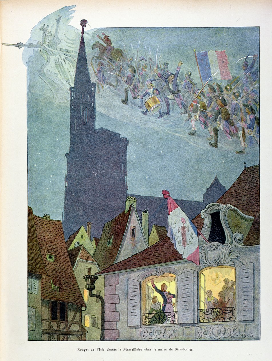 Claude Joseph Rouget de Lisle (1760-1836) singt die Marseillaise im ...