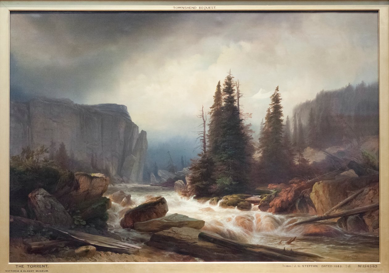 Der Wildbach von Johann Gottfried Steffan: Kunstdruck