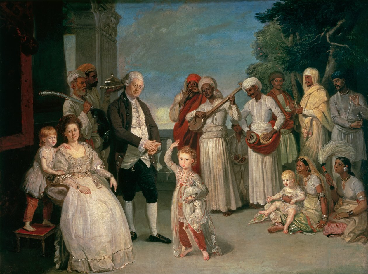 Sir Elijah und Lady Impey und ihre drei Kinder
