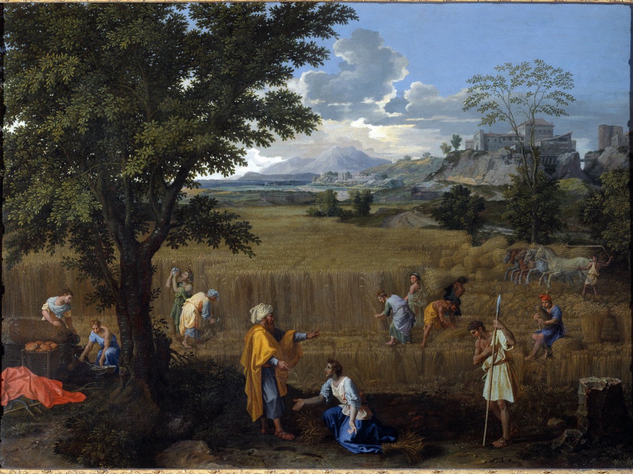 Sommer oder Ruth und Boas von Nicolas Poussin: Kunstdruck