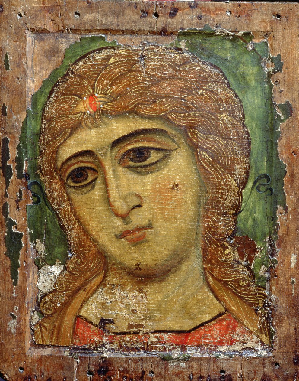 Erzengel Gabriel (Engel mit goldenem Haar), russische Ikone, 12 ...