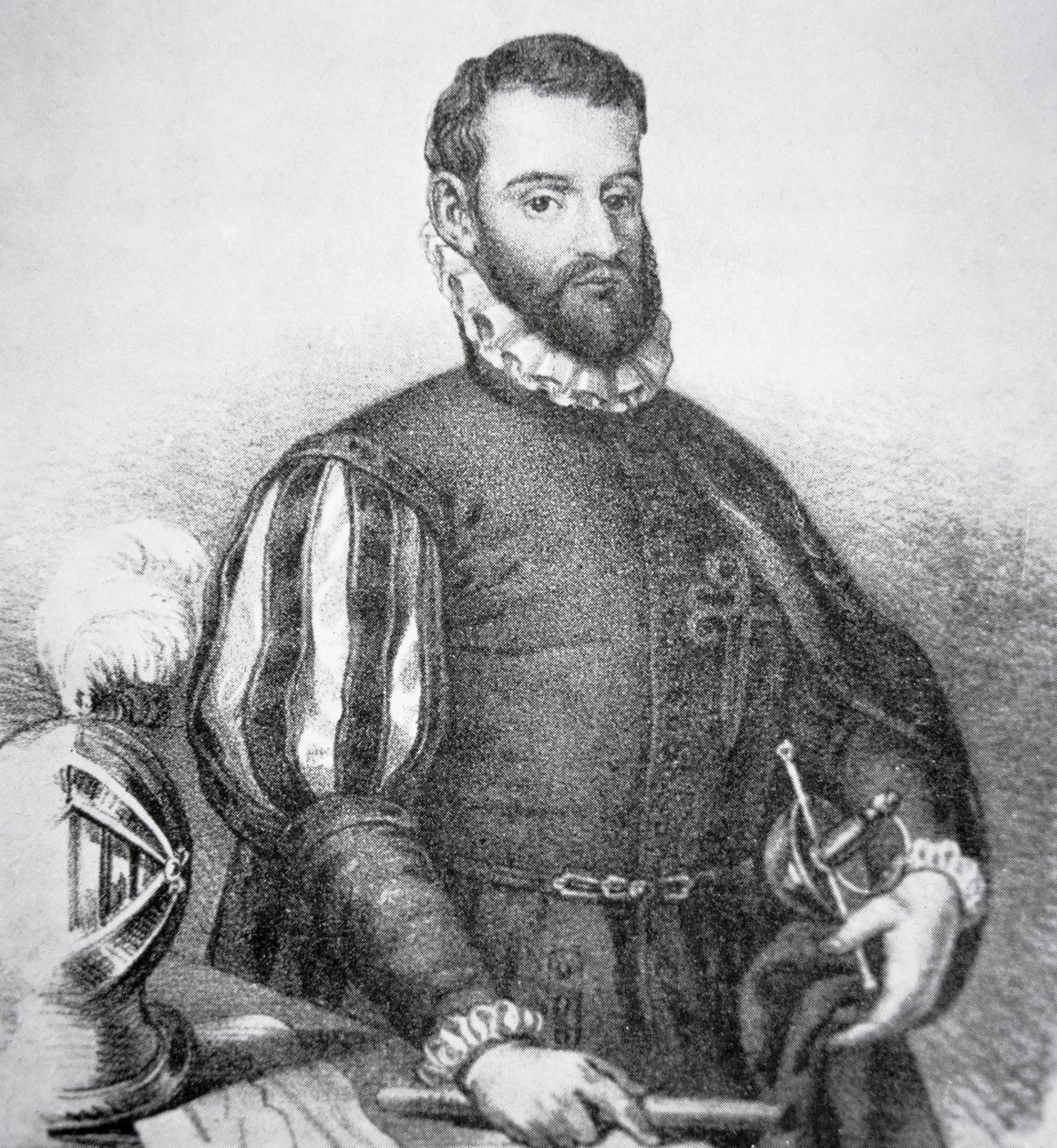 Pedro Menendez de Aviles von School American: Kunstdruck