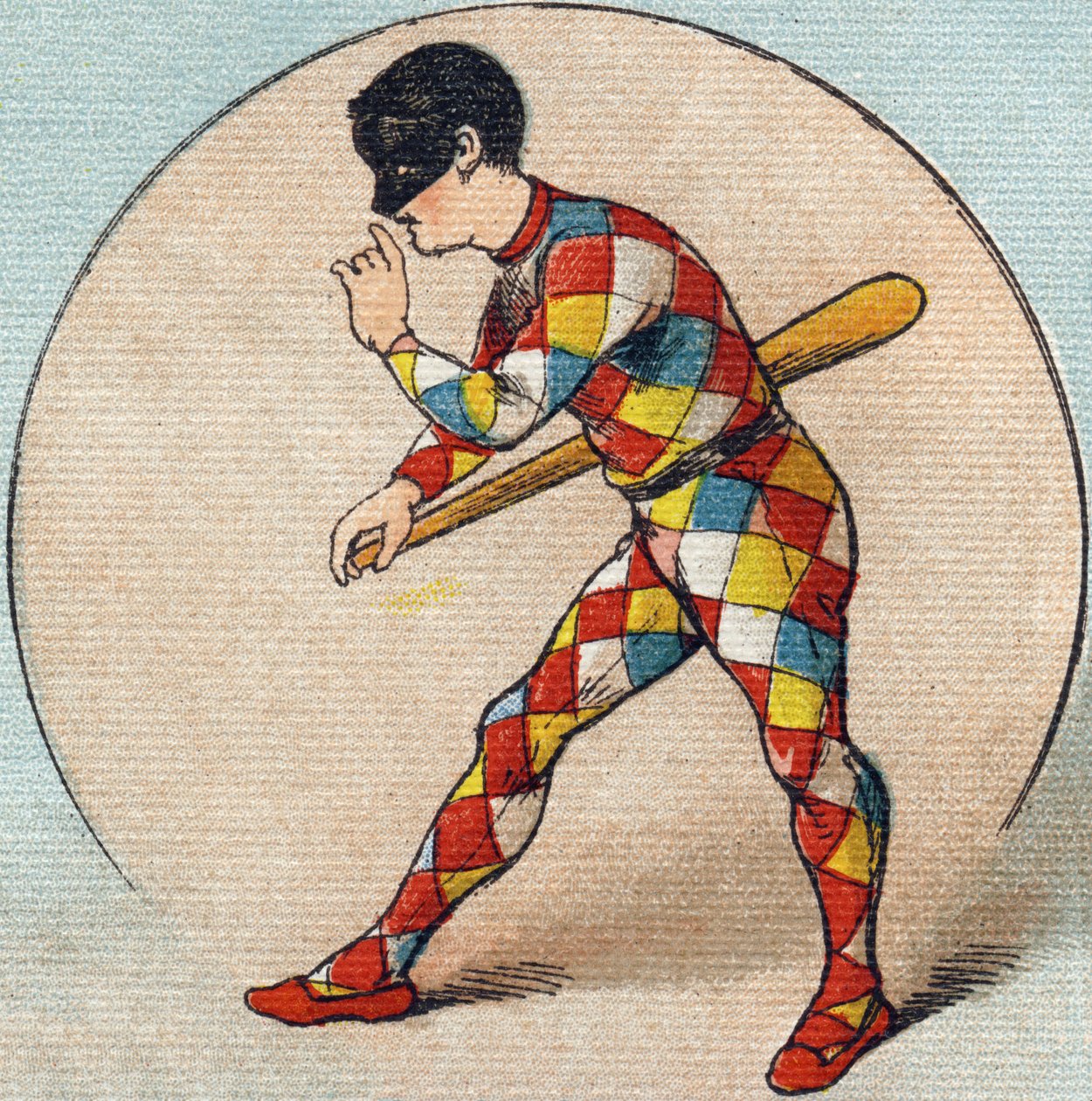 Harlekin. Gravur in "Alphabet de ma petite fille". Bernardin-Bechet und ...