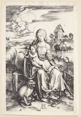 Madonna mit dem Affen von Albrecht Dürer: Kunstdruck
