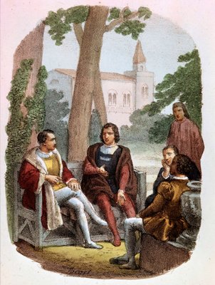 Fabrizio Colonna und Cosimo Rucellai diskutieren die Kunst des Krieges ...