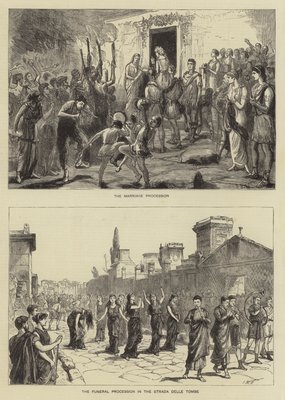 Die Feste in Pompeji von Sydney Prior Hall: Kunstdruck