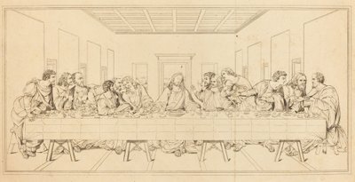 Das letzte Abendmahl von after Leonardo da Vinci: Kunstdruck