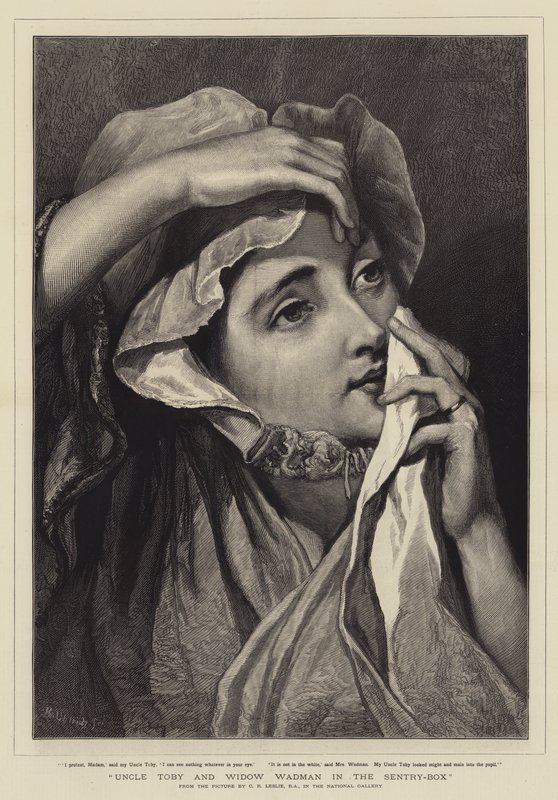 Onkel Toby und Witwe Wadman in der Wachbox