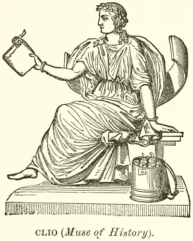 Klio (Muse der Geschichte) von English School: Kunstdruck