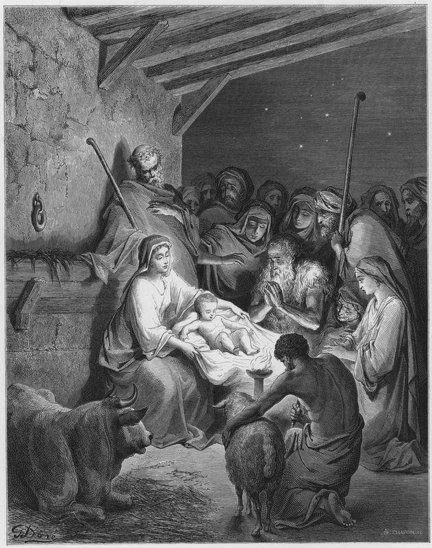 Die Geburt Christi von Gustave Dore: hochwertiger Kunstdruck