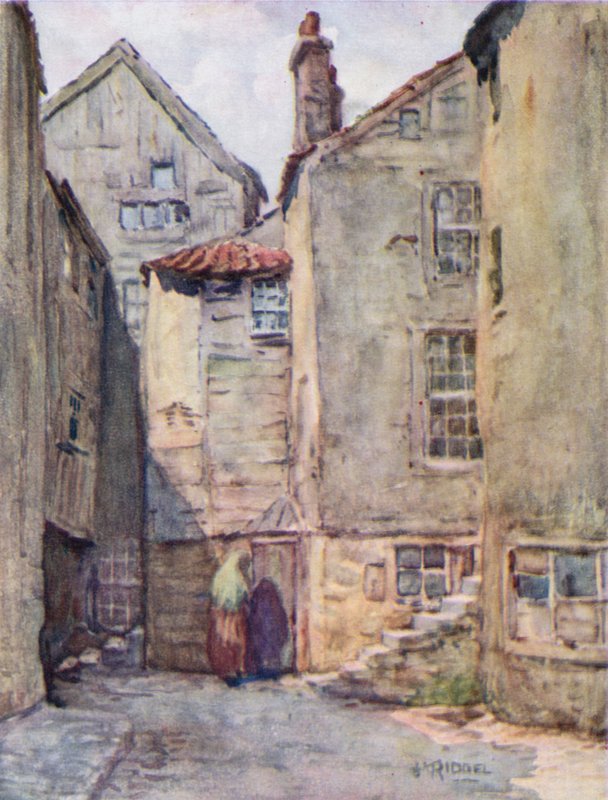 Alte Häuser, College Wynd von James Riddel: Kunstdruck